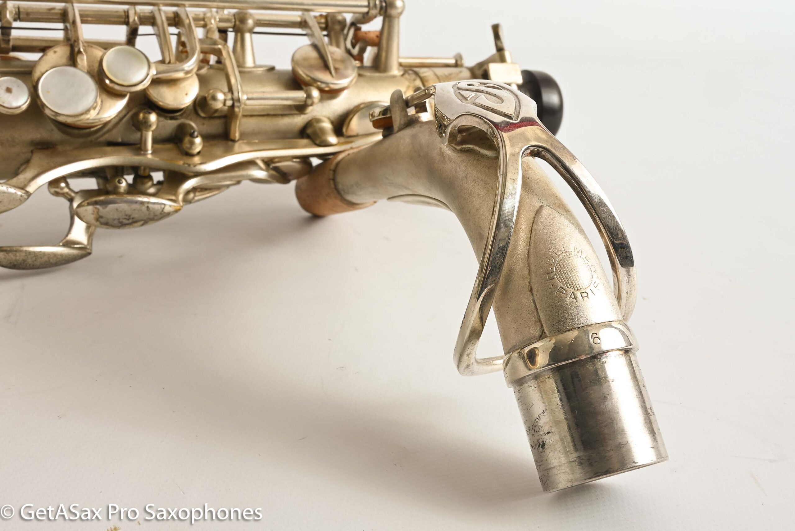 Selmer Cigar Cutter Alto Original Satin Silver Plate Mark VI Neck 14922 ...